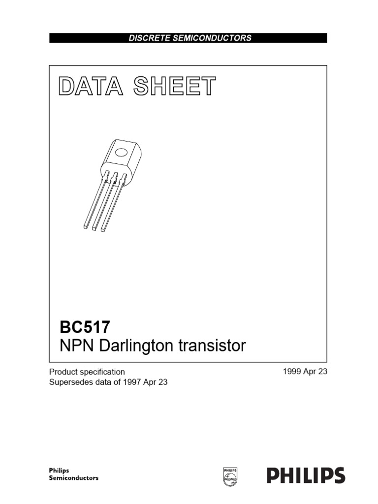 Data Sheet: NPN Darlington Transistor | PDF