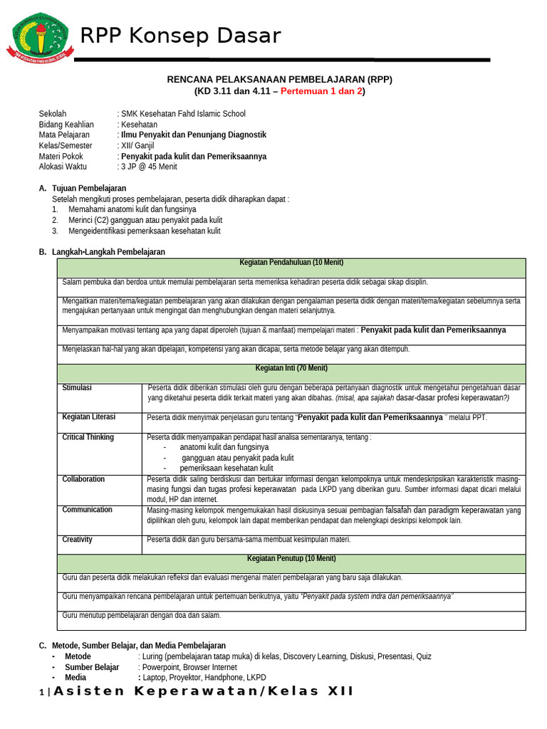 RPP IPPD XII Juli-Agustus | PDF