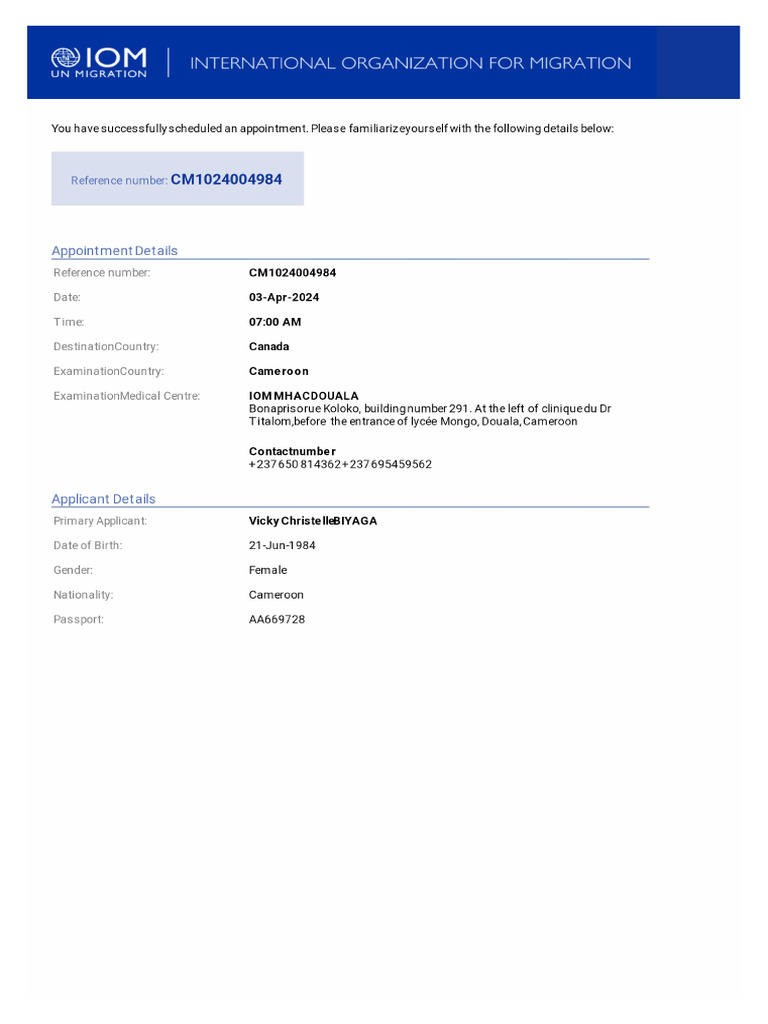 Examen Médical (1) | PDF