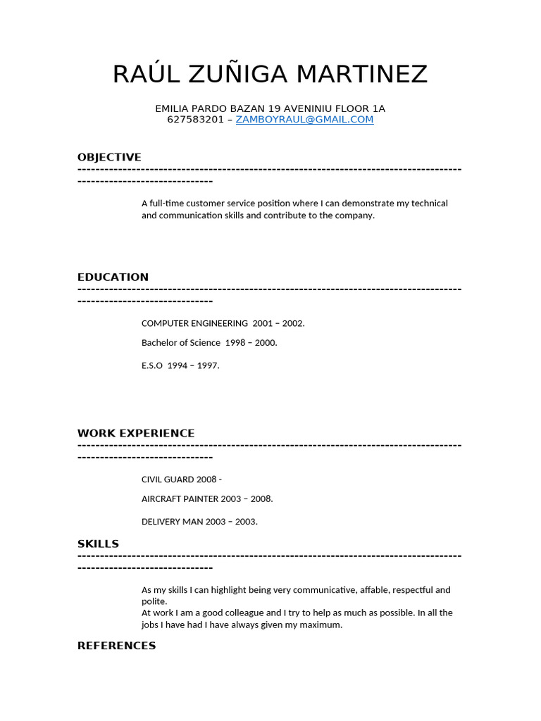 Raúl Zuñiga Martinez CV | PDF