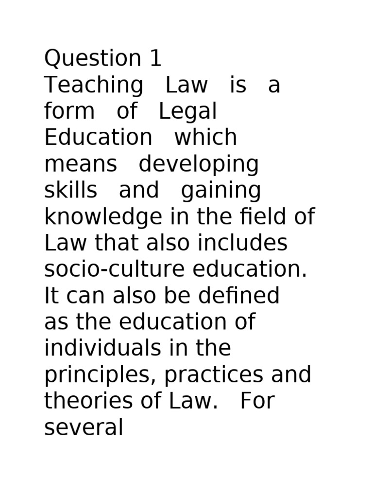 METHODS OF TEACHING LAW | PDF