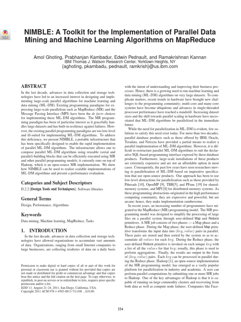 A Toolkit For The Implementation Of Parallel Data Mining And Machine Learning Algorithms On