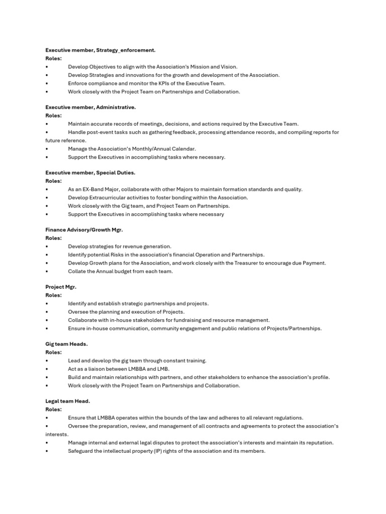 Executive member | PDF