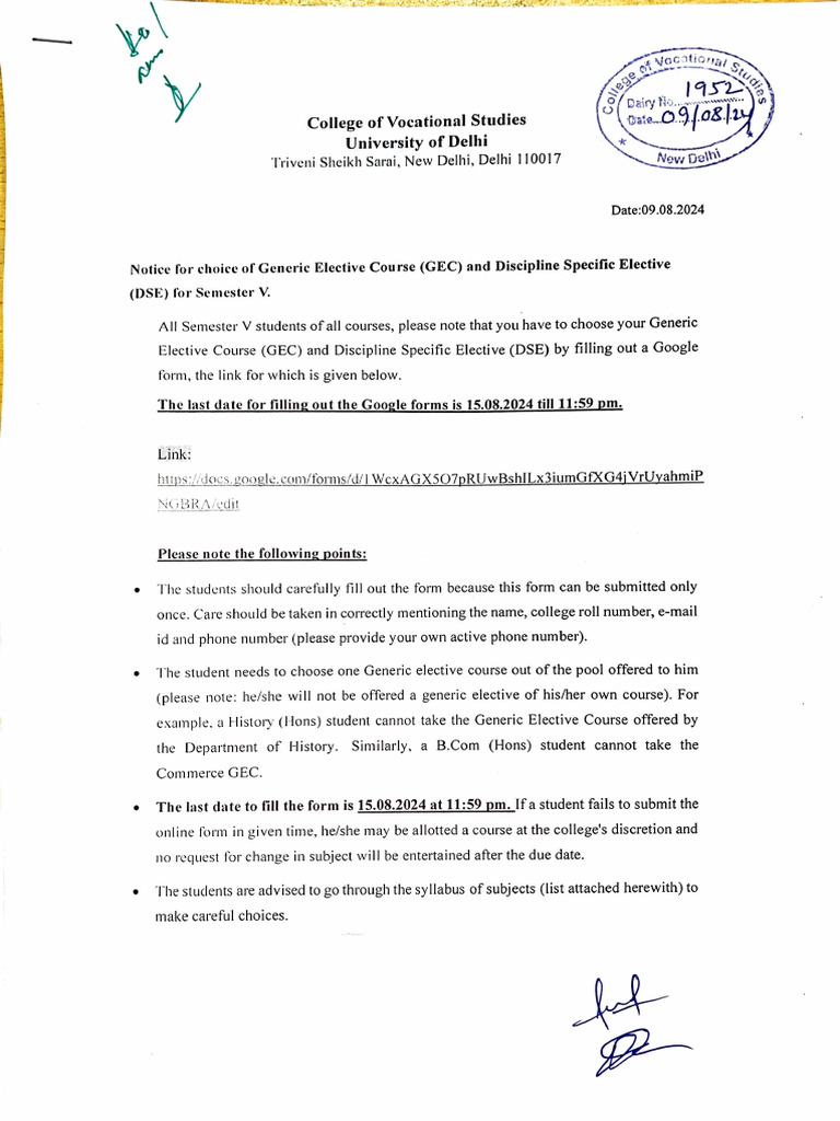 Ge-Dse Semester V (Diary) | PDF