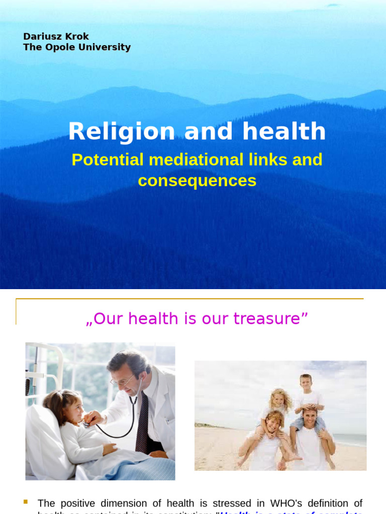 Religion and Health | PDF