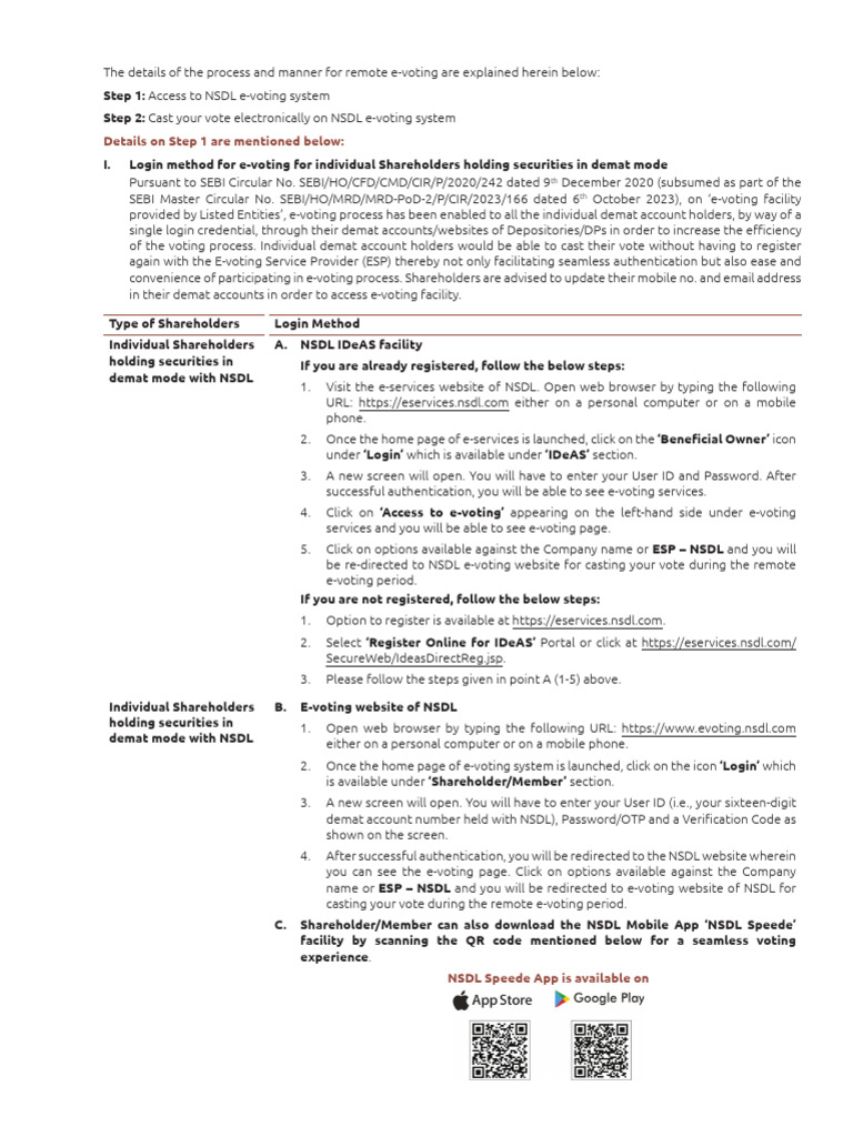 E-Voting Procedure | PDF