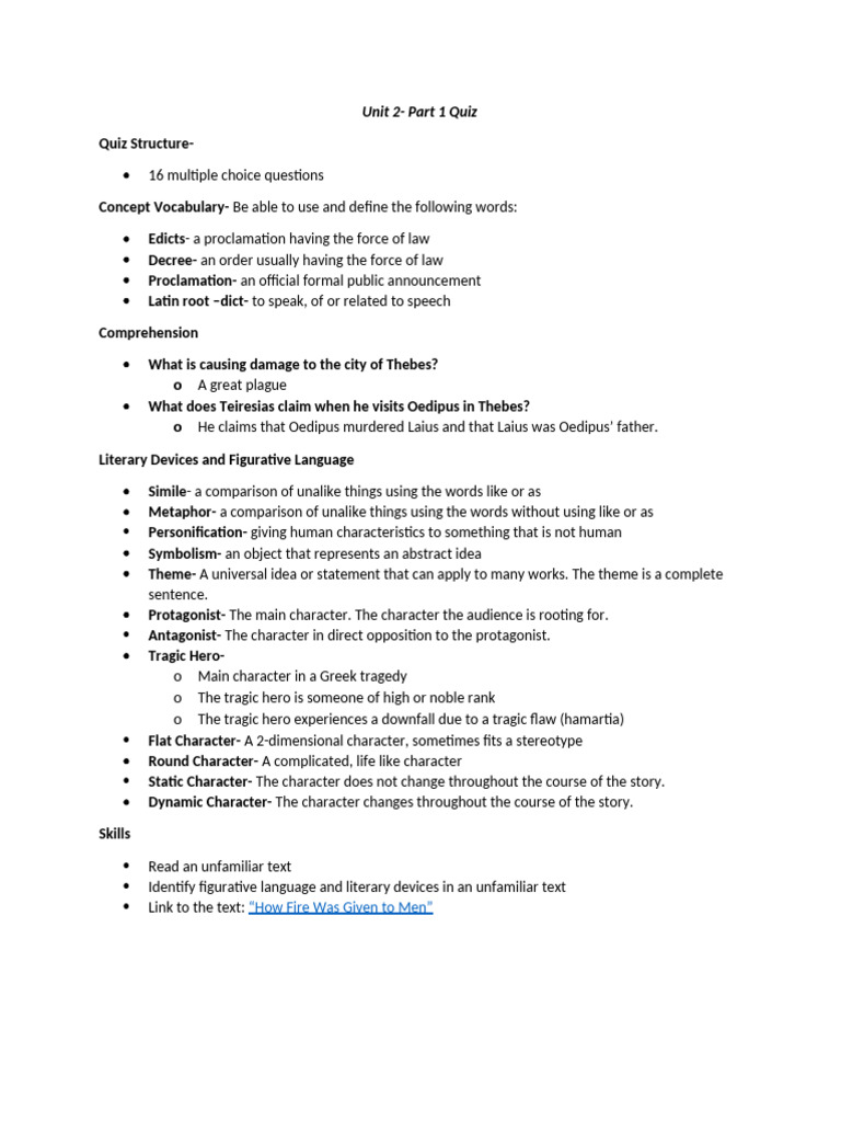 Unit 2 Completed Part 1 Study Guide | PDF