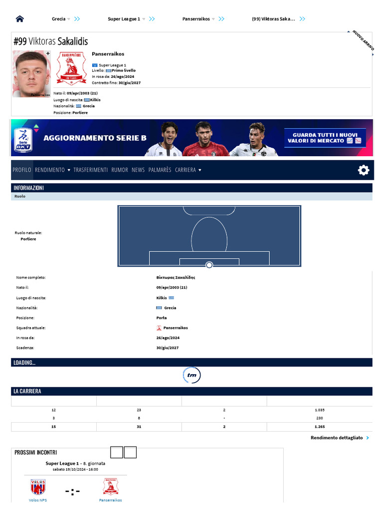 Viktoras Sakalidis - Transfermarkt | PDF