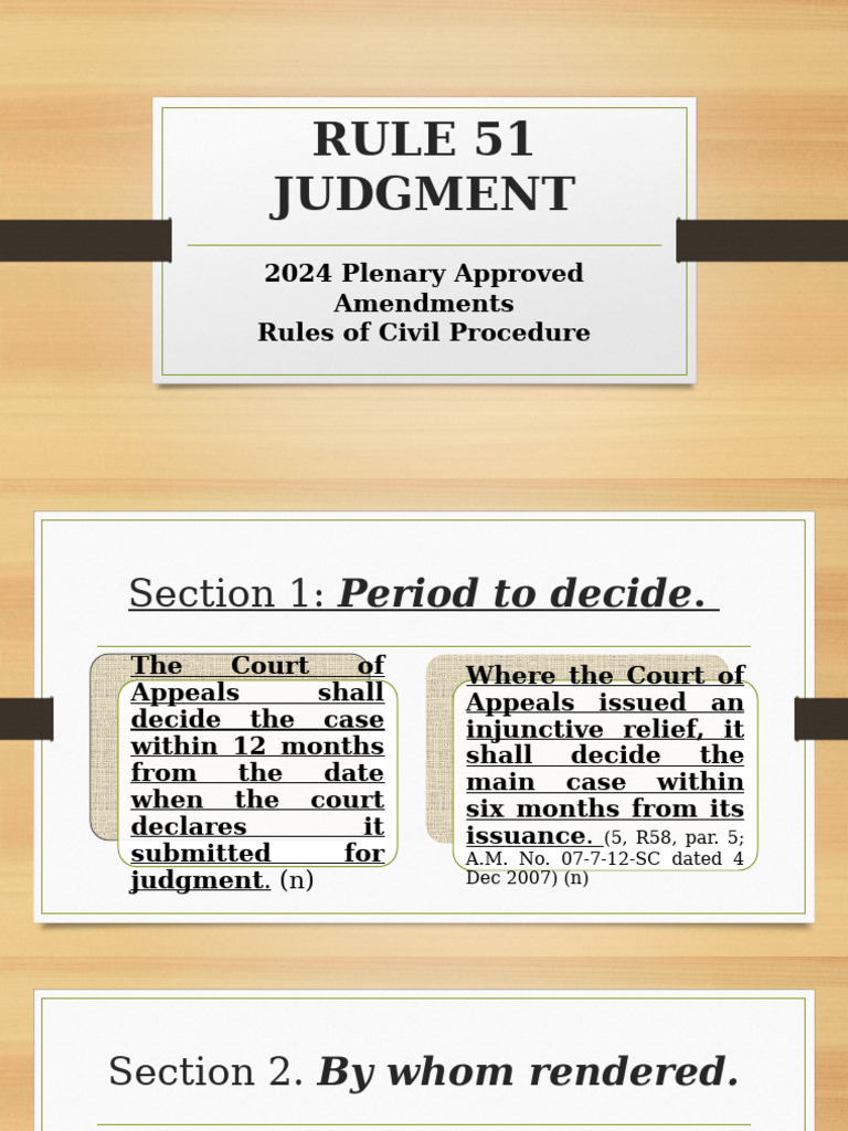 Rule 51 Judgment | PDF