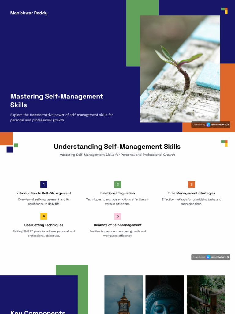 Self Management Skills Presentation | PDF