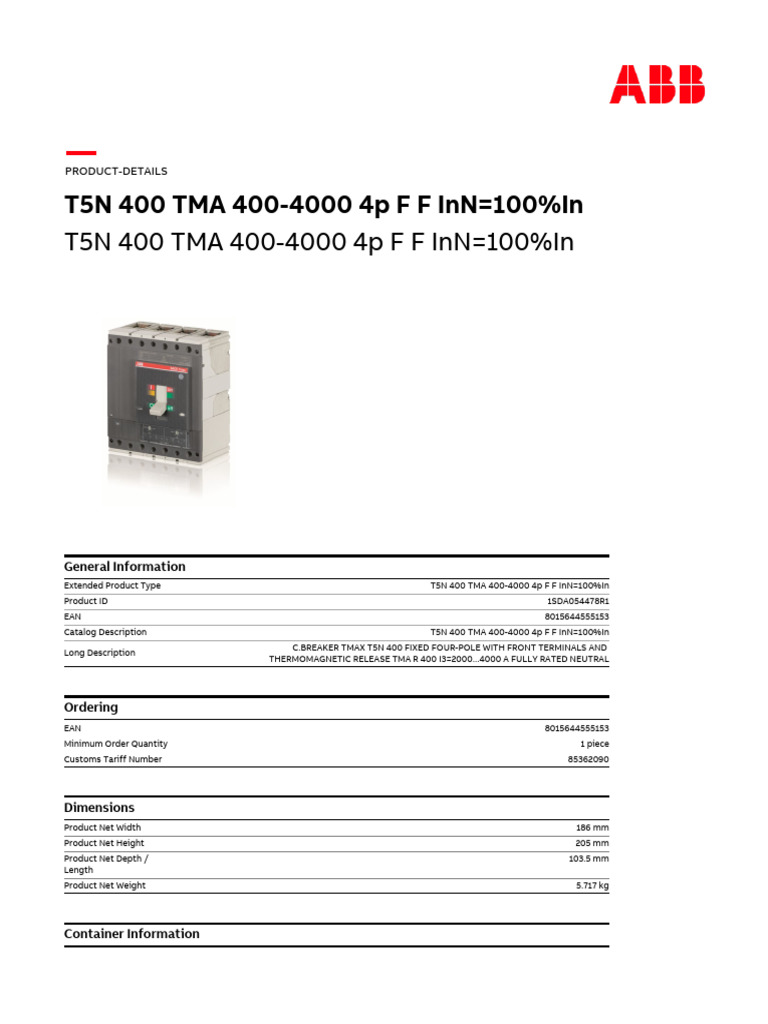 A700000008273914 Abb Switch Gear | PDF