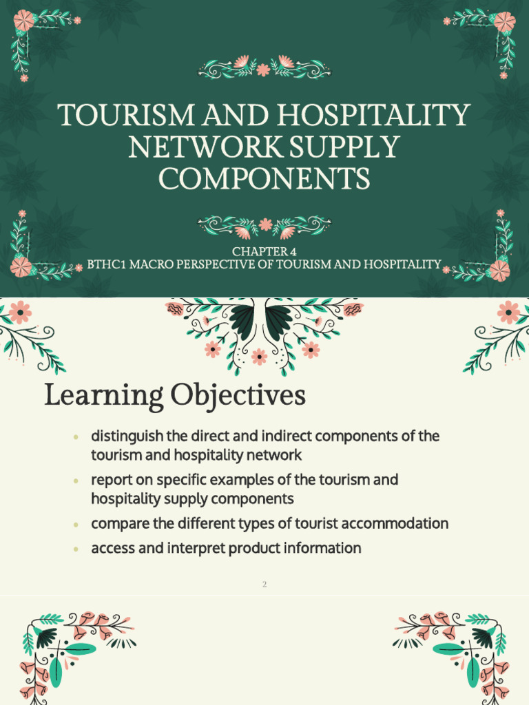 CHAPTER4 Tourism and Hospitality Network Supply Components | PDF