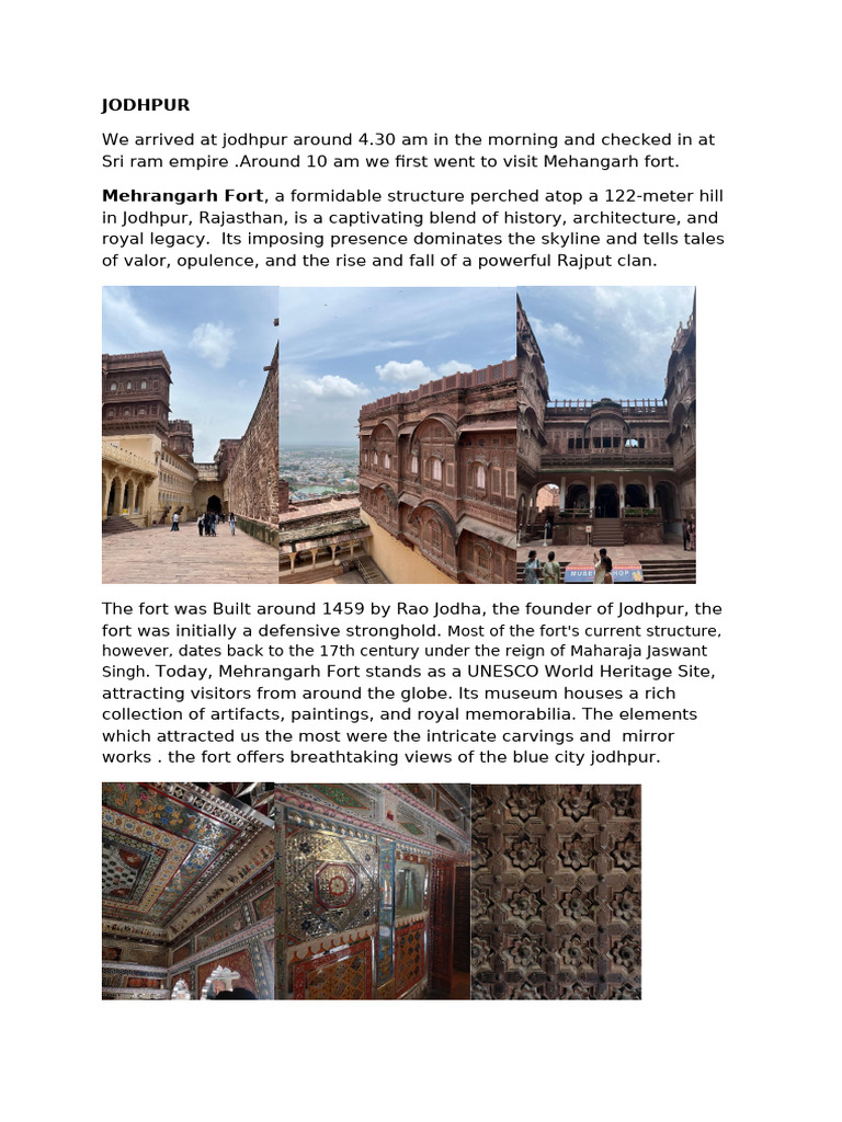 Jodhpur Visit | PDF