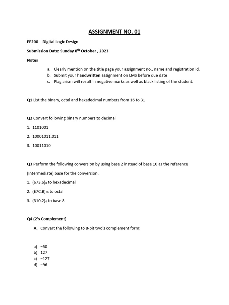 Assignment 1 - FL23 | PDF