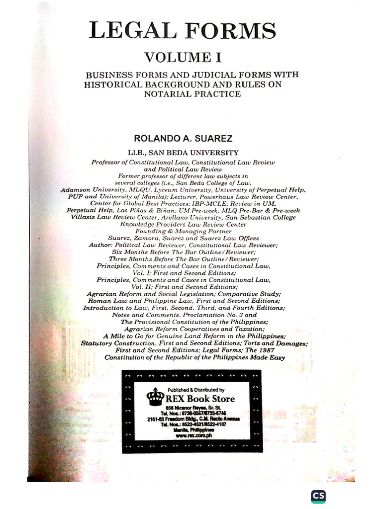 Legal Forms Suarez 2022 | PDF