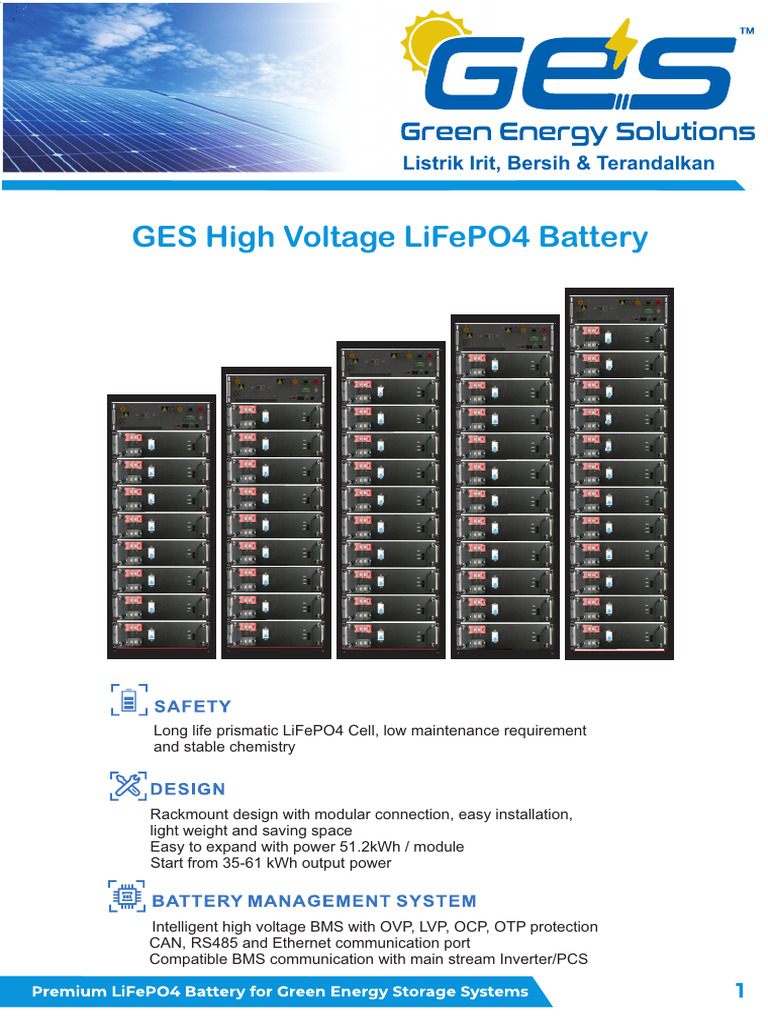 GES HVDC Rack Mounted 61.4kWh | PDF