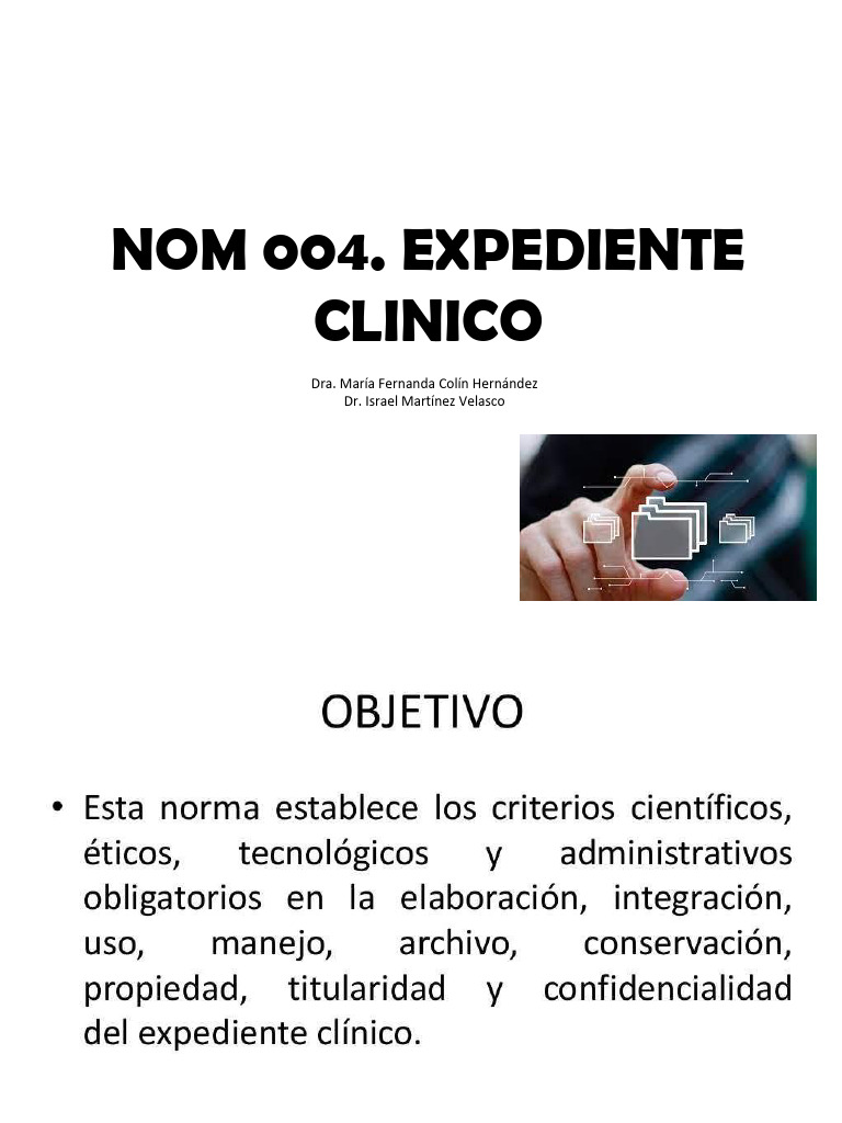 11 Nom-004 Expediente Clinico | PDF