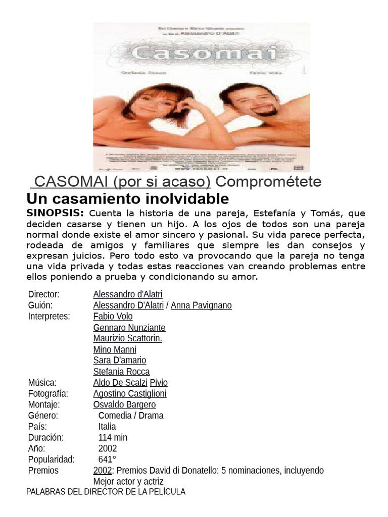 Casomai Comprometete | PDF