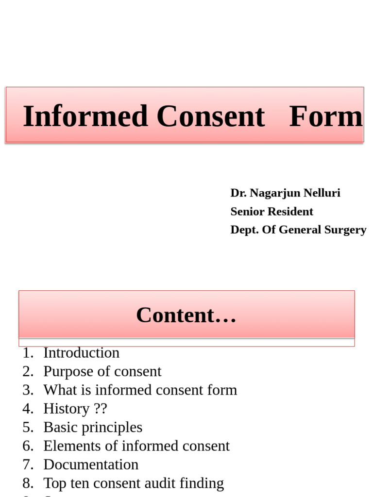 Informed Consent | PDF