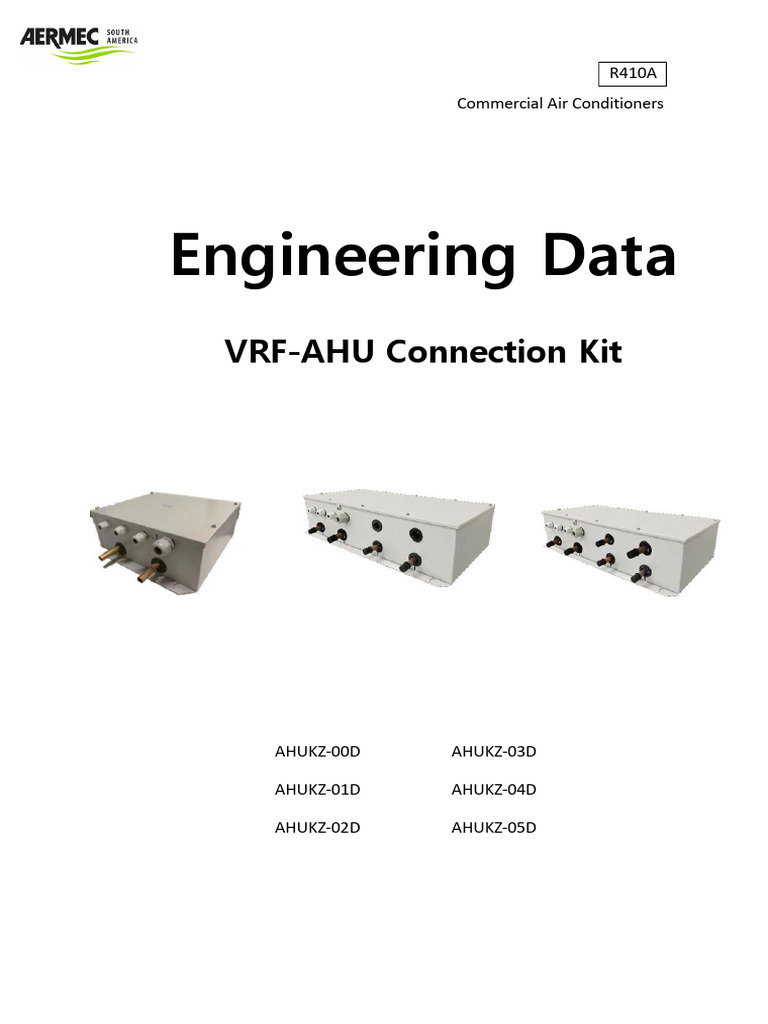 AERMEC AHU Kit Engineering Data Book | PDF