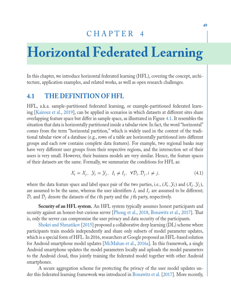 Horizontal Federated Learning | PDF