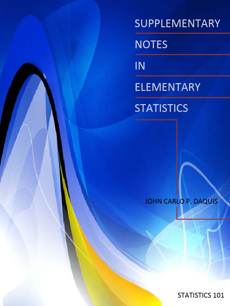Statistics 101 Supplementary Notes | PDF