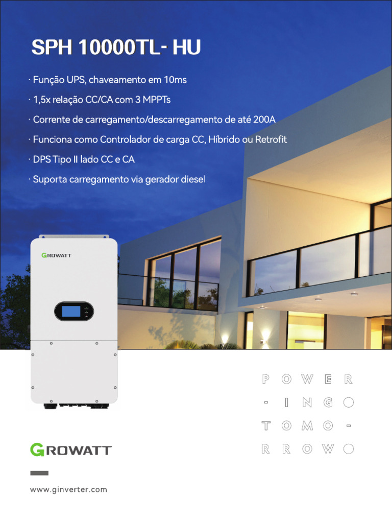 SPH 10000TL-HU Ficha de Dados PT | PDF