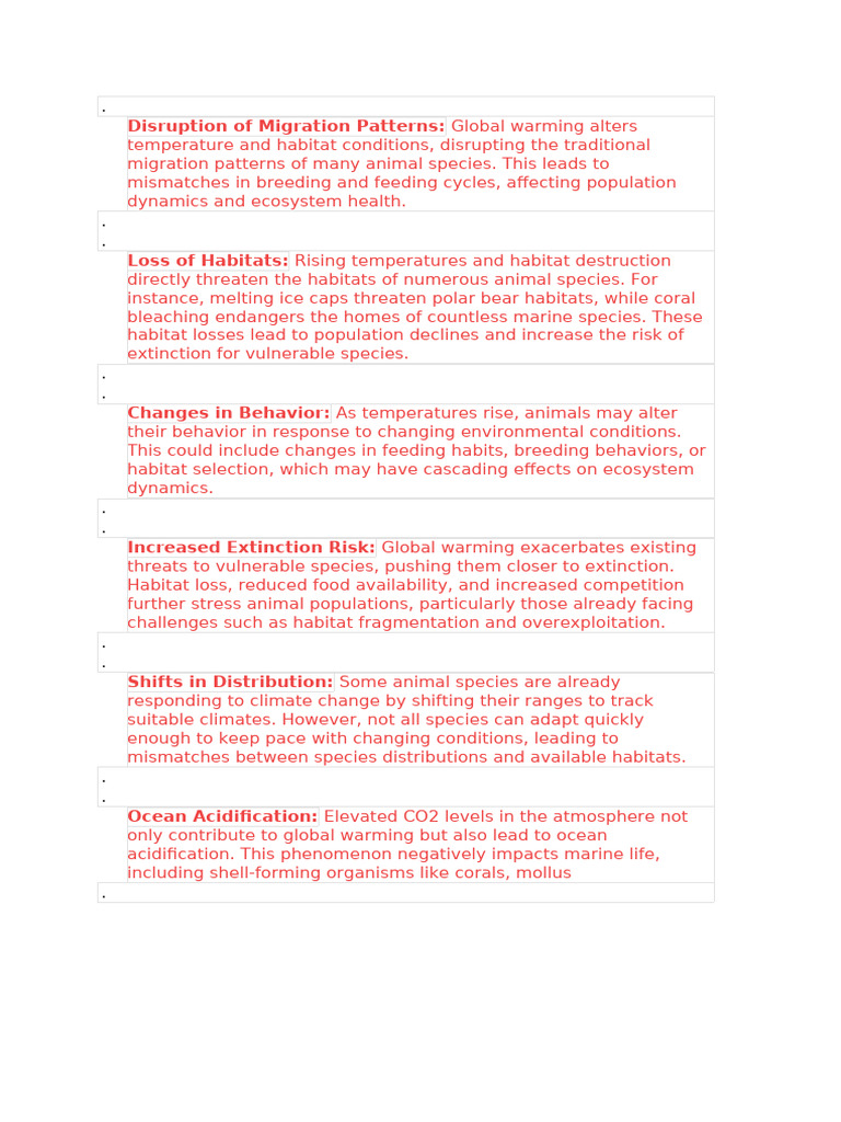 Disruption of Migration Patterns | PDF