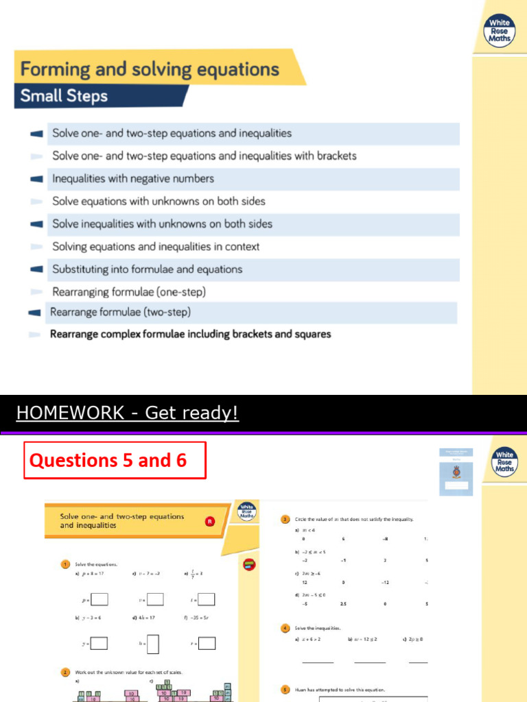 U2 Forming and Solving Equations | PDF
