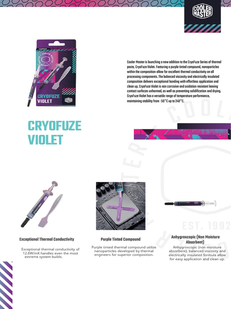 Product Sheet - CryoFuze Violet | PDF