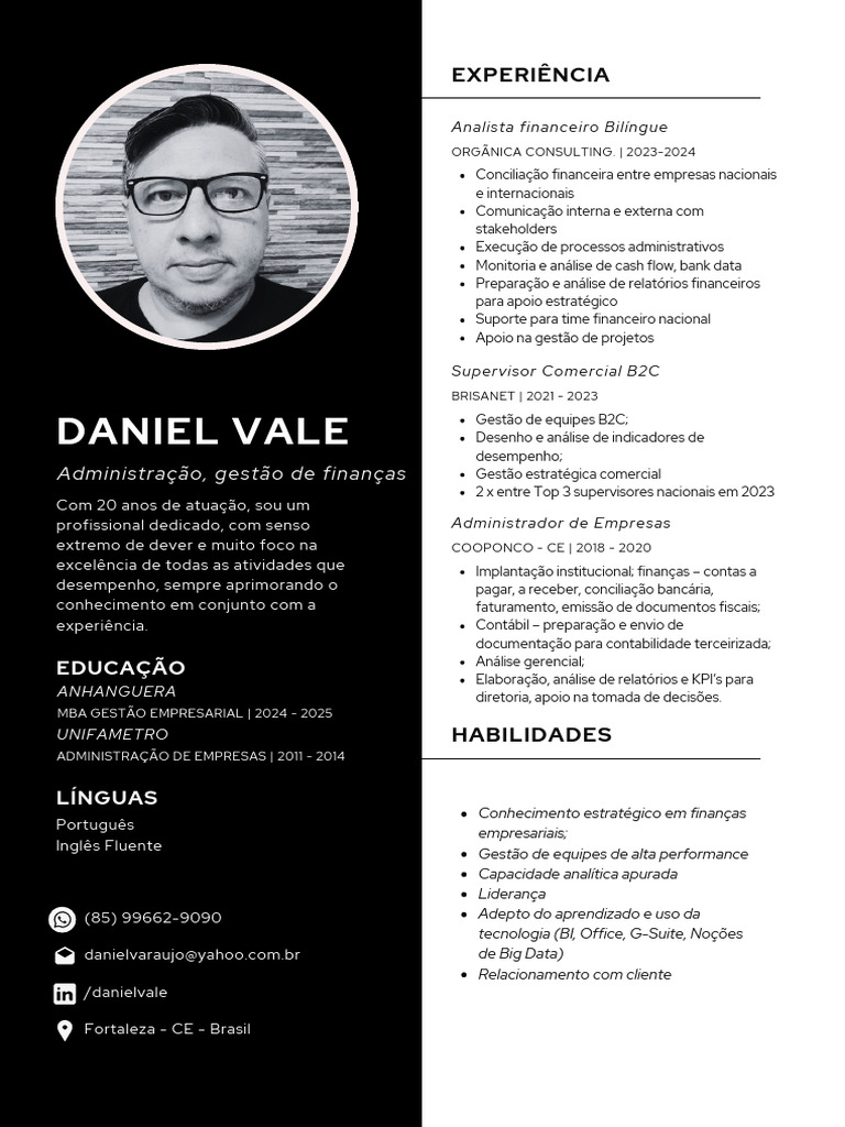 Daniel Vale de Araújo - Currículo | PDF