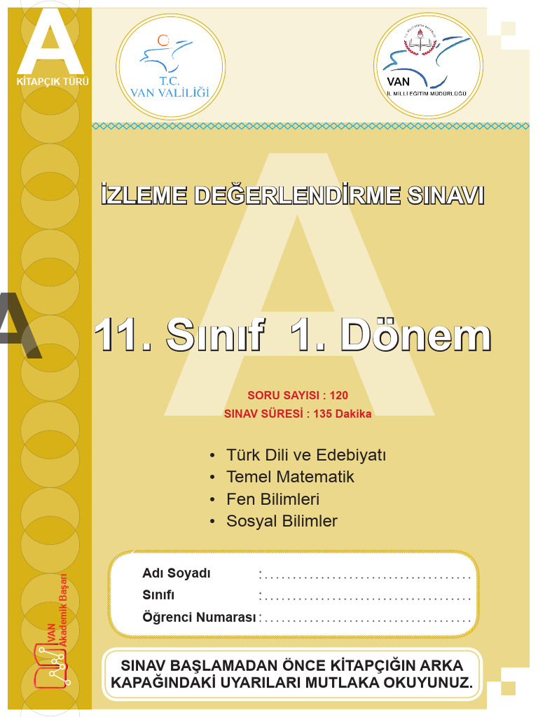 Eba 11. Siniflar Deneme A | PDF