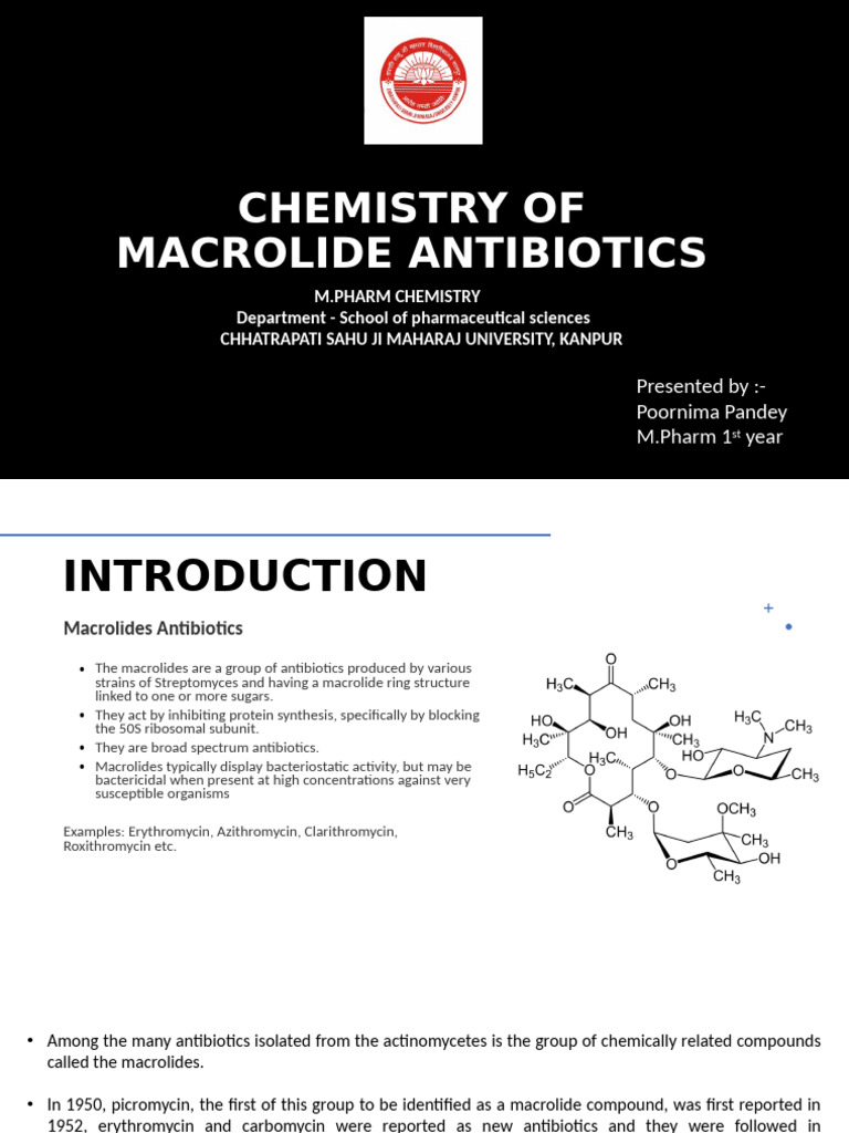 Chemistry and Mechanism of Macrolides | PDF | Ribosome