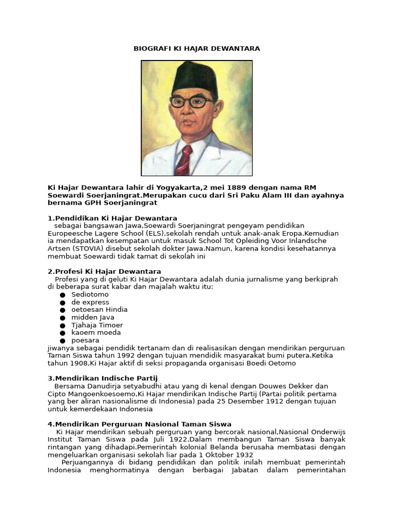 Ki Hajar Dewantara. | PDF