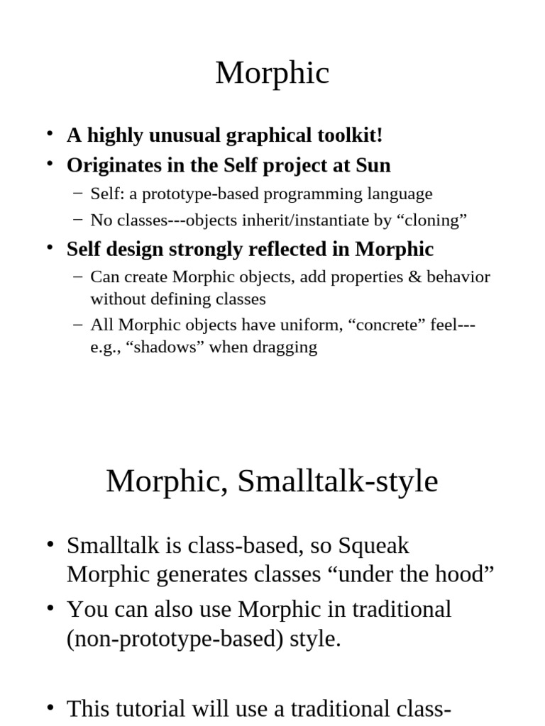 Morphic Intro | PDF
