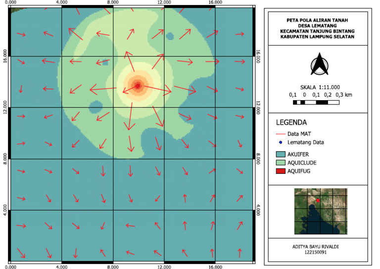 Aditya Bayu Rivaldi - 122150091 - Peta Pola Aliran Tanah - Shift A2 | PDF