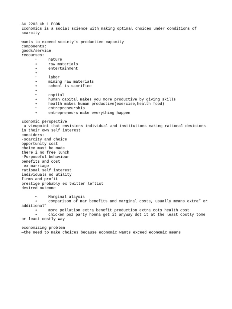 Dev. Econ Ch-1-ECON | PDF