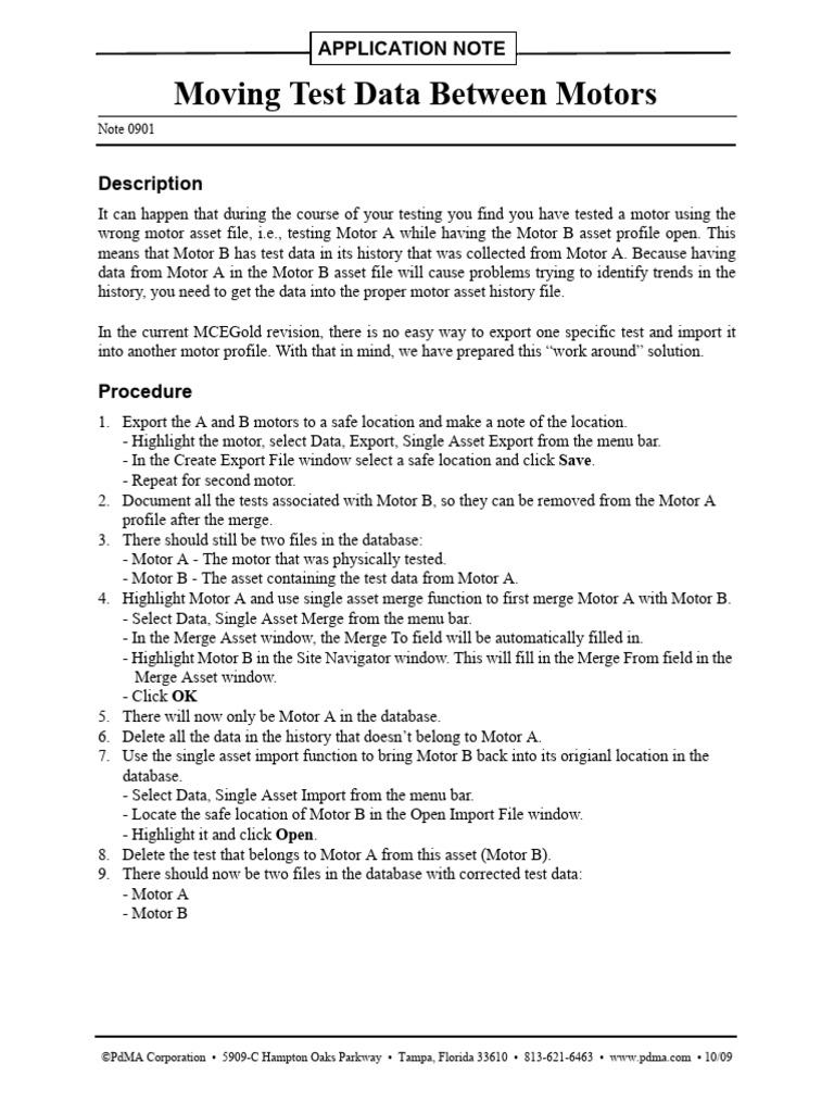 0901 Moving Test Data | PDF