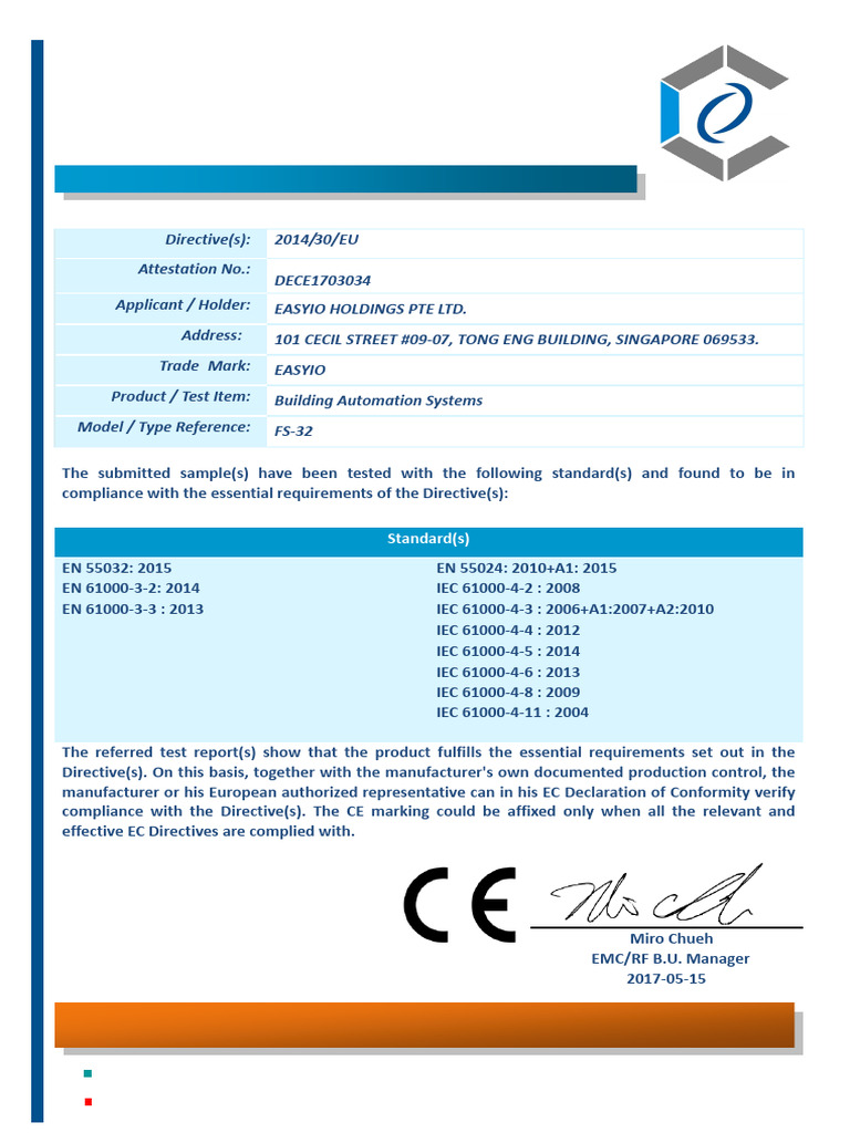 Easyio Fs32 Ce | PDF