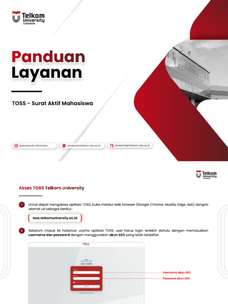 Panduan Layanan TOSS Surat Aktif Mahasiswa | PDF