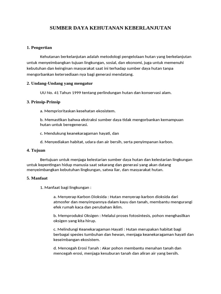 Sumber Daya Keberlanjutan Pdf