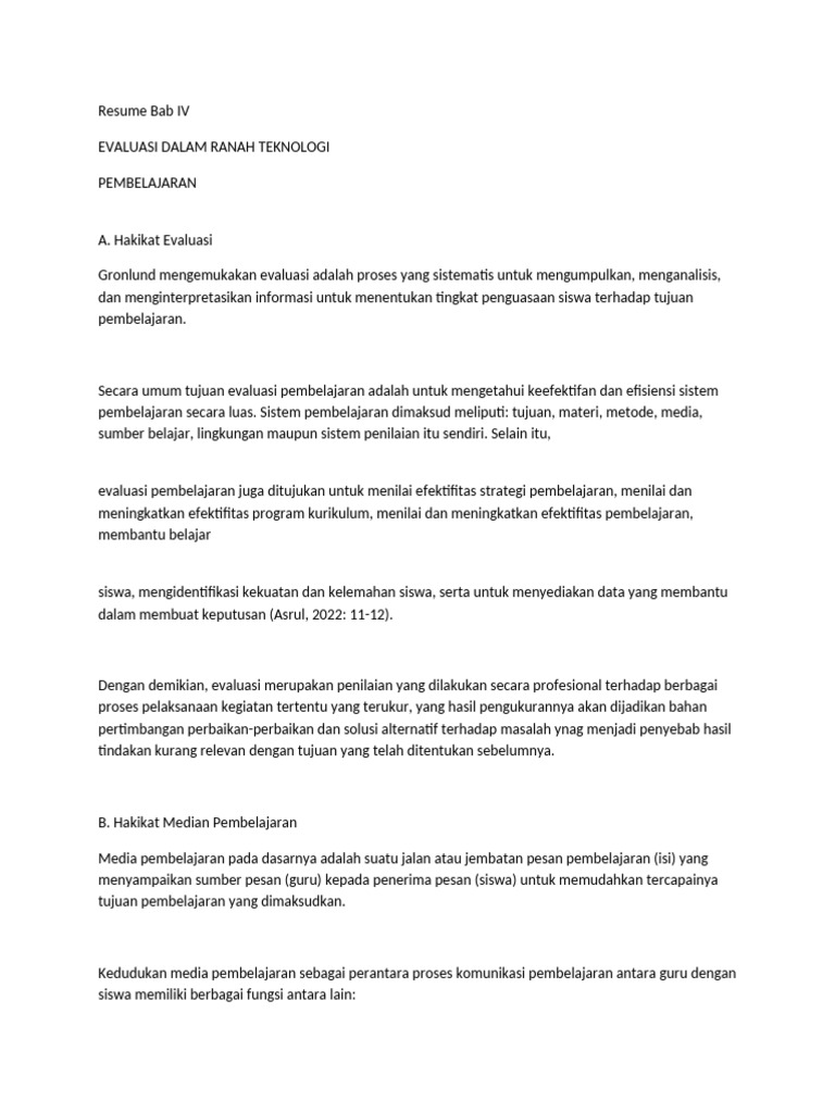 Resume Bab IV | PDF