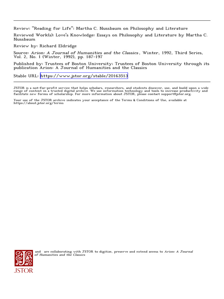 Eldridge ReadingLifeMartha 1992 | PDF