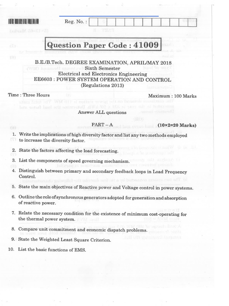 EE3602 Power System Operation and Control PDF (2) | PDF EE3602 Power System Operation and Control PDF (2) | PDF