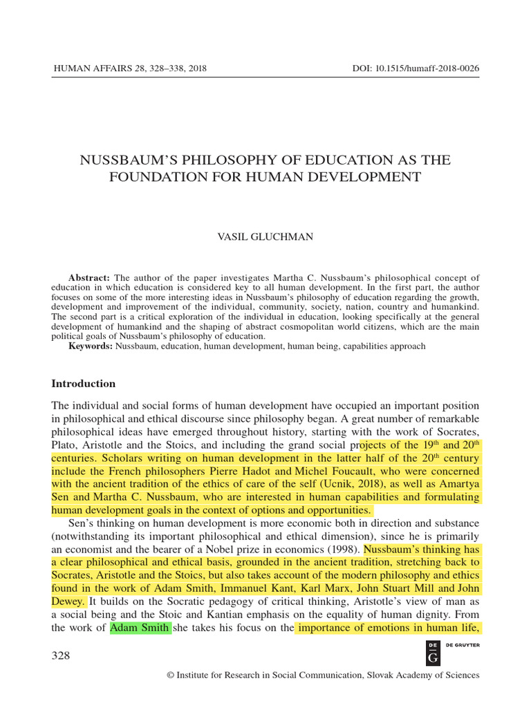 Philosophy of Education and Human Development | PDF | Philosophy Of ...