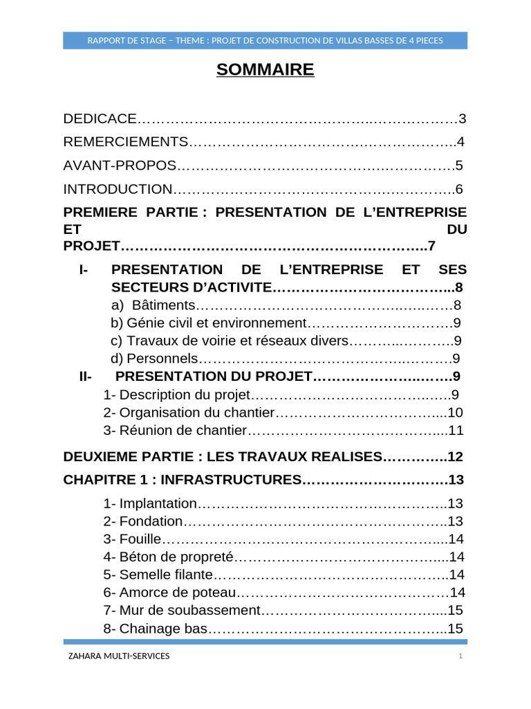 Rapport de Stage Complet Ble | PDF