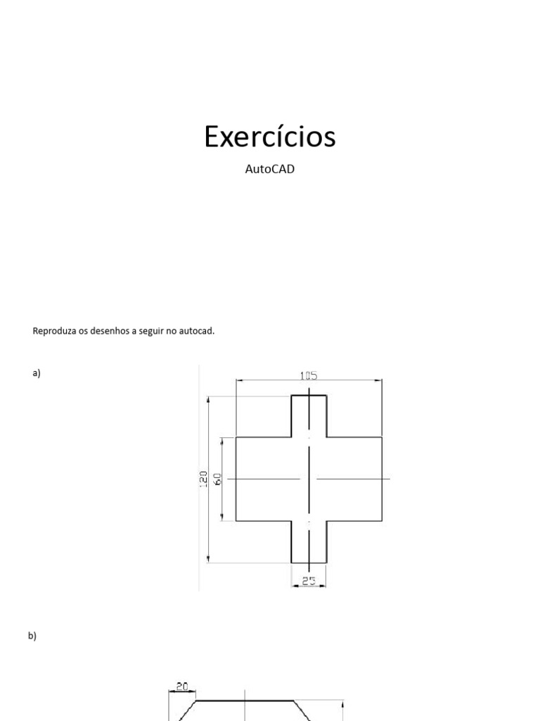 Exerc-Cios AutoCAD 1585 - 1 | PDF