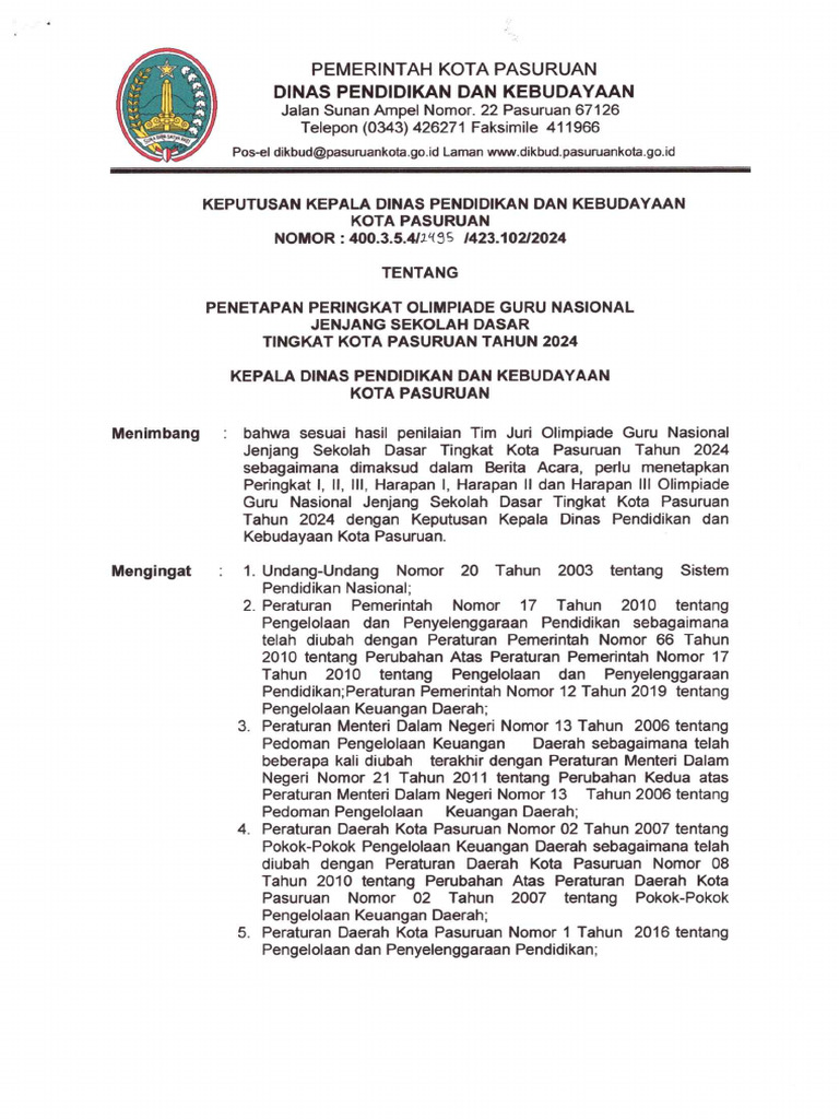 SK Pemenang OGN | PDF