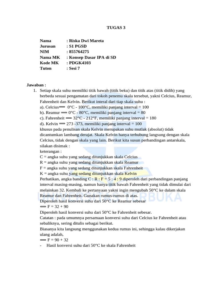 Riska Dwi Mareta - 855764275 Tugas Tutorial 3 Pdgk4103 | PDF