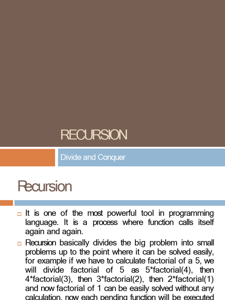 Recursions | PDF